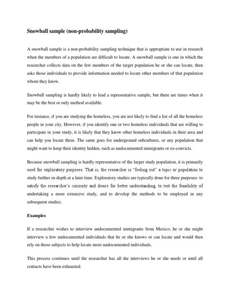 Image result for Snowball Sample