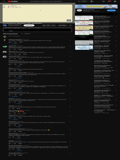 Image result for Solving Quadratics Simultaneously