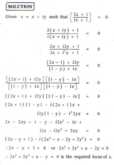 Image result for Locus Point Complex Numbers