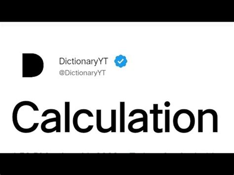 Image result for Calculation Definition