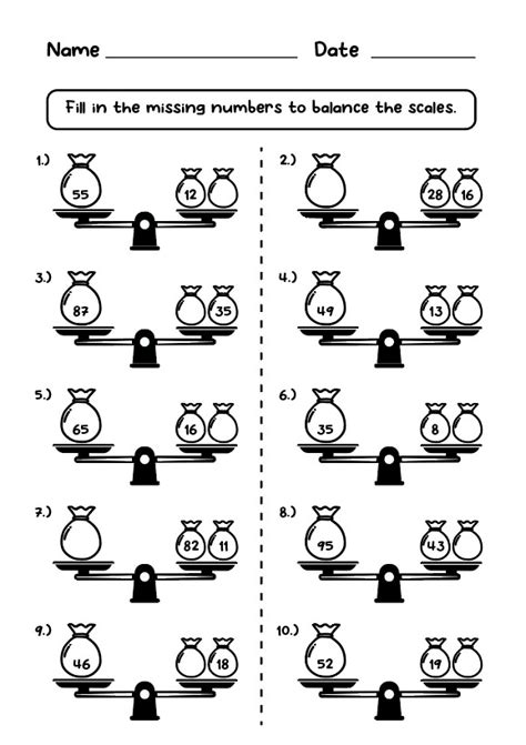 Image result for Balance Equations Worksheet