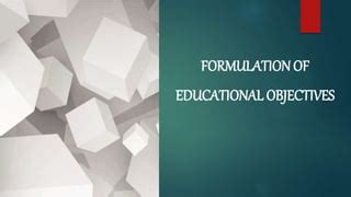 Image result for Formulation of Educational Objectives