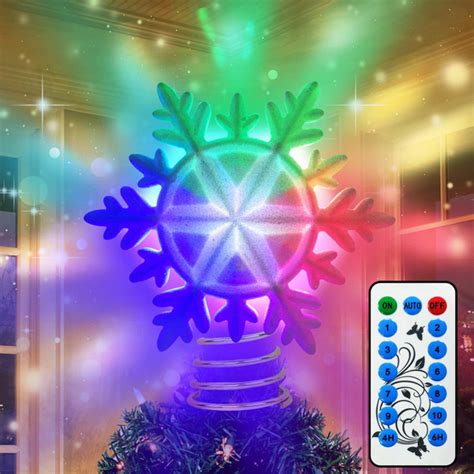 Image result for Changing LED Light Christmas Tree Topper