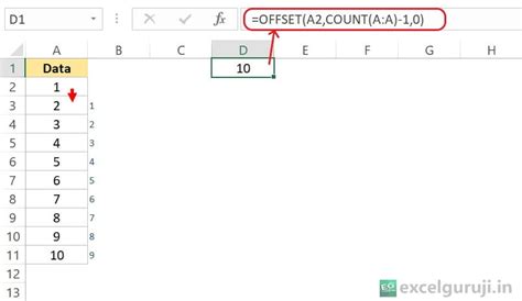 Image result for Excel Offset Reference