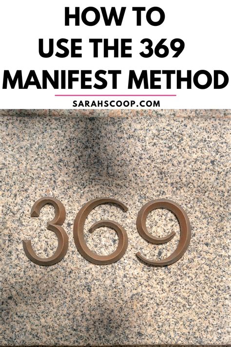 Image result for 369 Manifest Method Example