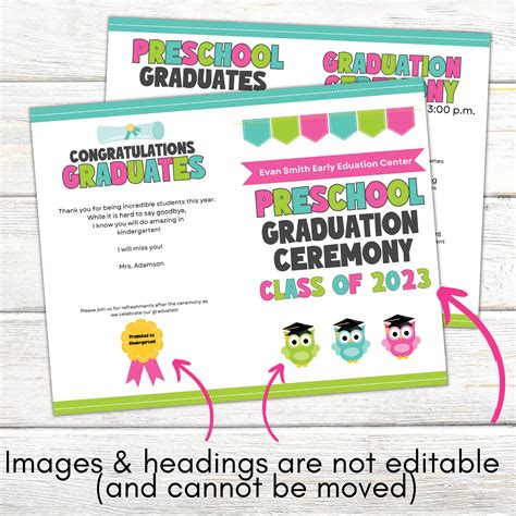 Image result for Example of a Preschool Graduation Program