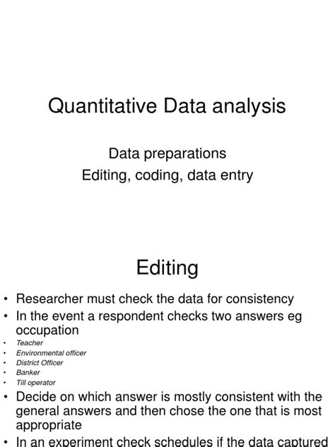 Quantitative Data Analysis | PDF