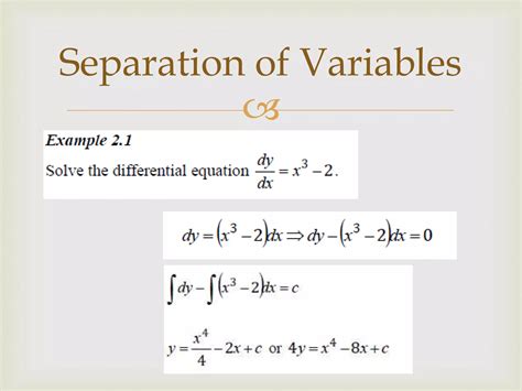 Image result for Separation of Variables Technique