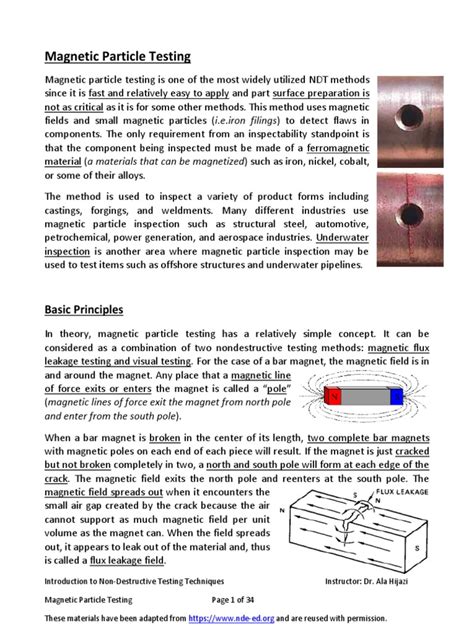 Image result for Magnetic Particle Practice Test
