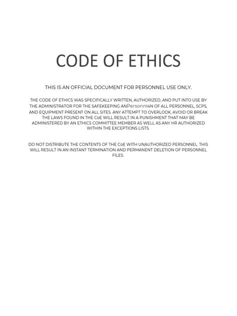 Image result for Security Code of Ethics