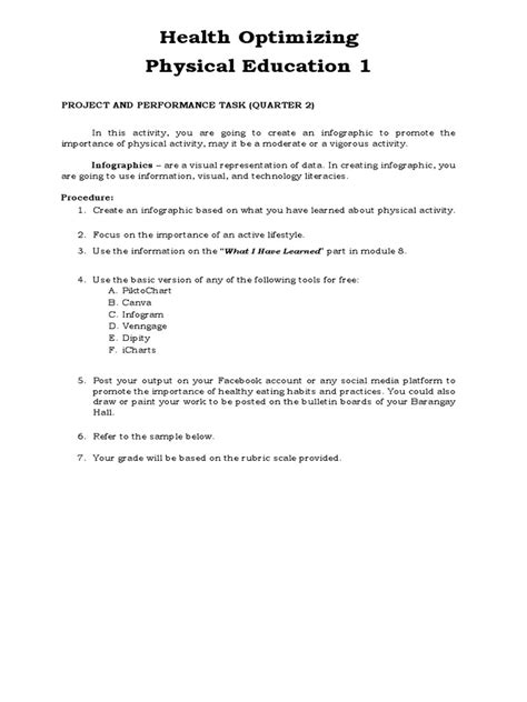 Image result for Performance Task Physical Activity