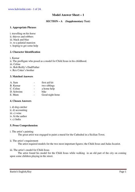 Image result for Model Answer Layout