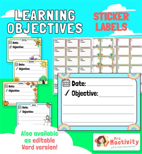 Image result for Learning Objectives Template