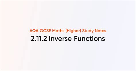 Image result for How to Solve Inverse Functions GCSE