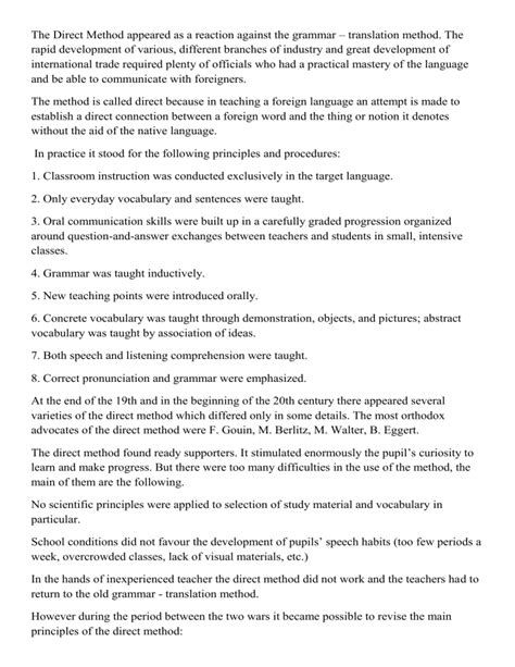 Image result for Principles of Direct Method