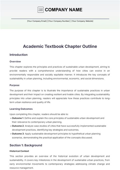 Image result for Textbook Outline Example