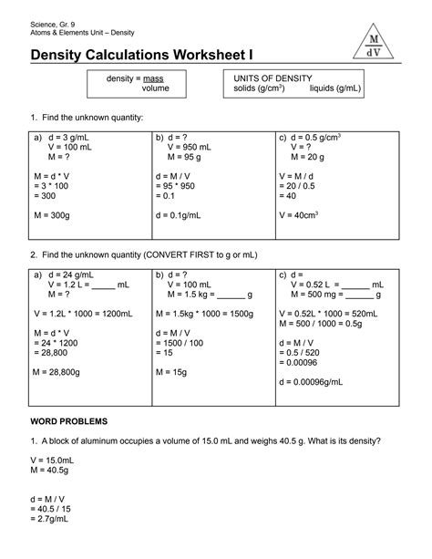 Image result for Calculating Density