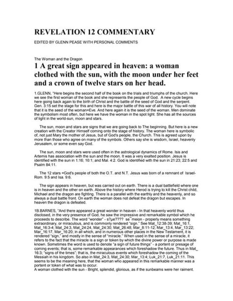 Revelation 12 commentary | PDF