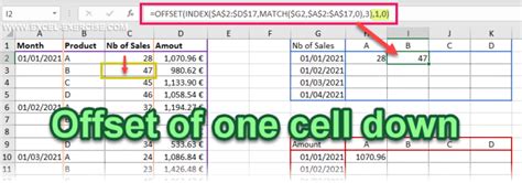 Image result for Offset Match Excel