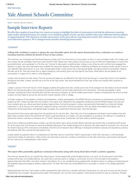 Image result for Interview Written Report Example