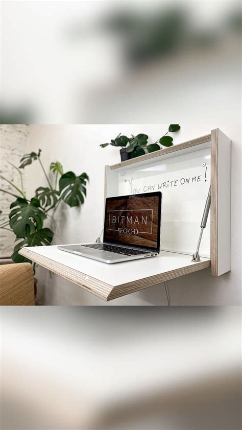 Small Desk Small Table Space Saving Desk Folding Desk Wall Mounted Tiny ...