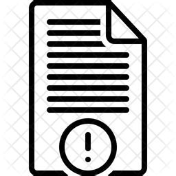 Exception Icon - Download in Line Style