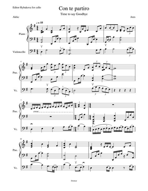 Image result for Con Te Partiro Partition