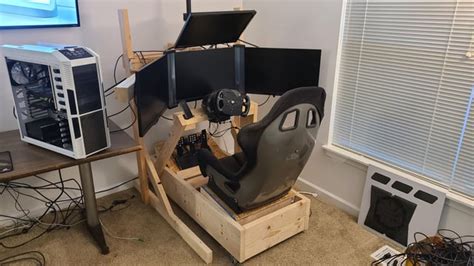 Image result for Sim Racing DIY PVC Triple Monitor Stand