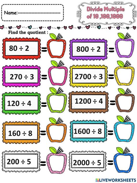 Image result for Multiple and Divide Worksheet