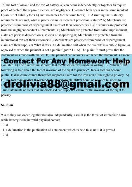 Image result for Battery Tort Example