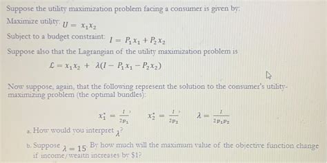 Image result for Utility maximization problem Utility Maximization Applications