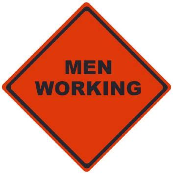 Image result for Men Working Sign Paper
