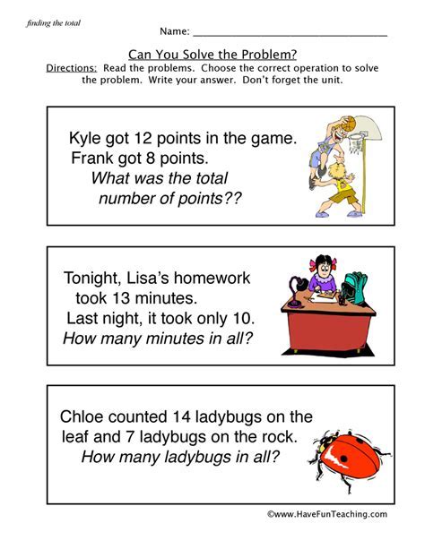 Image result for Simple Math Word Problems Worksheet