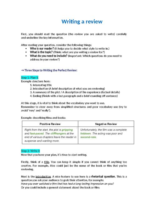 Image result for Review Writing