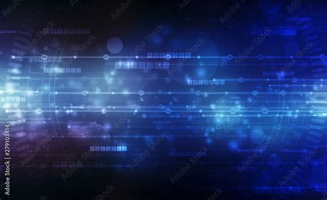 Binary Code Background, Digital Abstract technology background, flowing ...