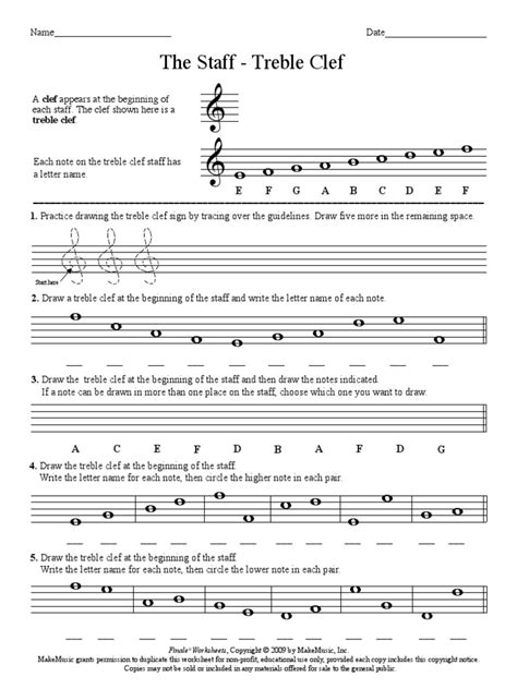 Image result for Basic Treble Clef Notes