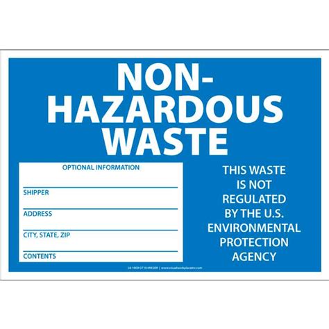 Image result for Non-Regulated Waste Label