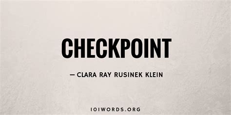 Image result for Checkpoint Word Design