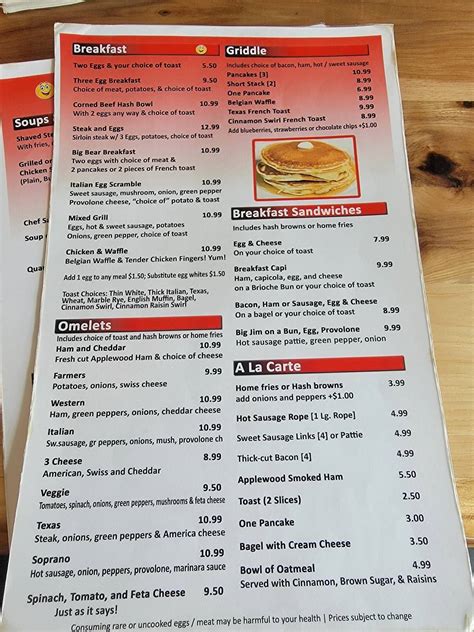 Image result for Pops Country Kitchen Menu