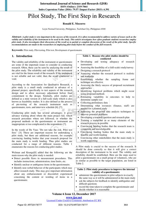 Image result for Pilot Testing in Research Example