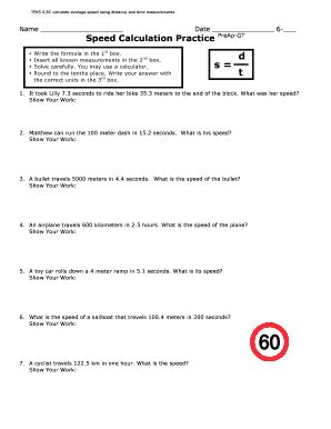 Image result for Speed Calculation Practice