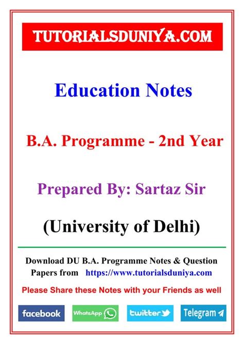 Image result for Free Notes BA Programme Free Notes