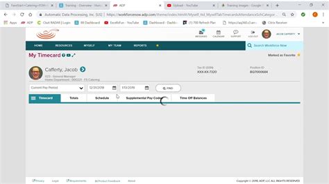 Image result for ADP Time Card