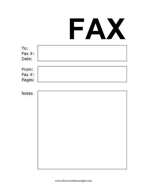 Image result for Basic Blank Fax Form