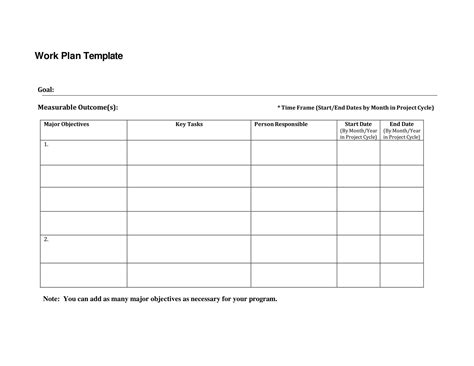 Image result for Work Plan Sample