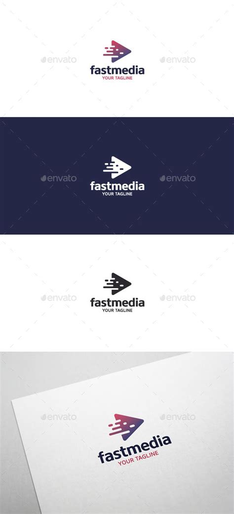 Fast Media - Logo Template | Logo templates, Logo design template, Fast ...