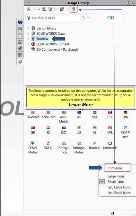 Image result for SolidWorks Add File to Tool Box