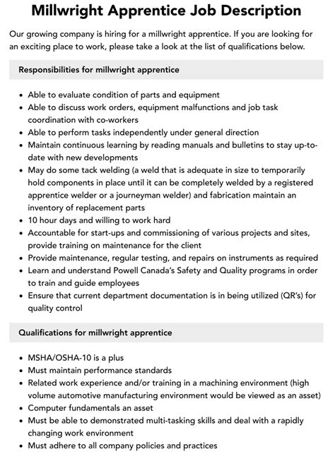 Image result for Millwright Apprentice