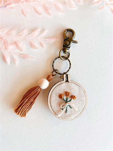 Image result for Hand Embroidered Keychains