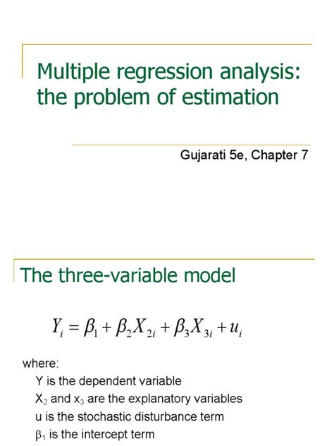 An In-Depth Examination of the Multiple Regression Model, Assumptions ...
